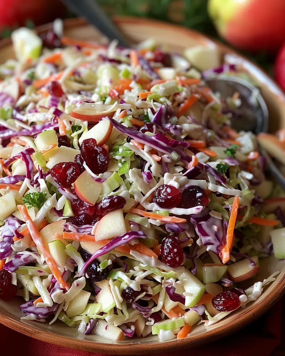apple cranberry coleslaw
